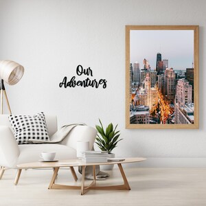 Our Adventures Sign, Adventure Decor, Gallery Wall Signs, Wood Word ...