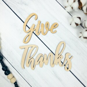 Give Thanks Sign, Fall Wood Signs, Fall Wood Cutouts, Fall DIY Signs ...