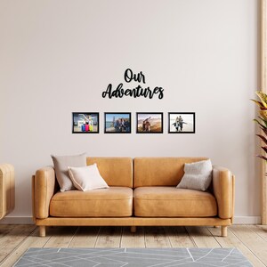 Our Adventures Sign, Adventure Decor, Gallery Wall Signs, Wood Word ...