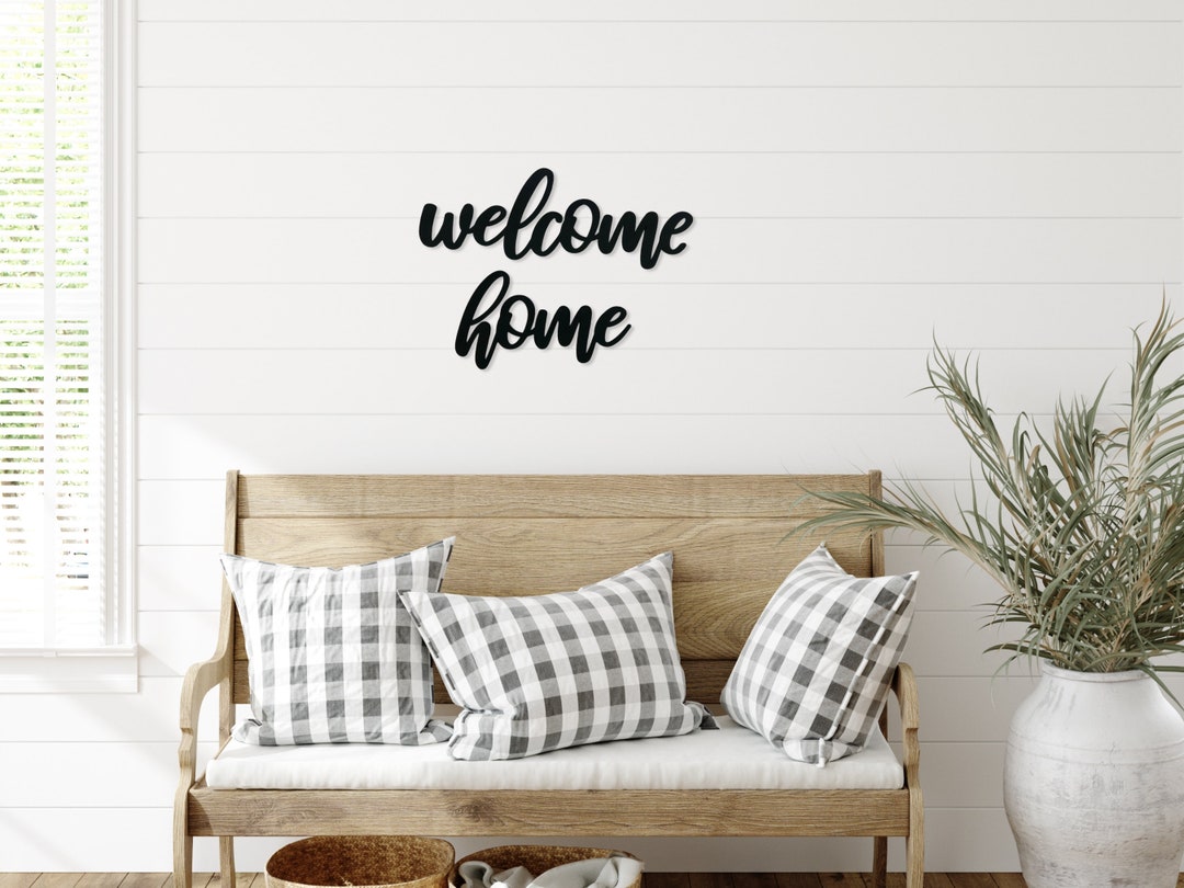 Modern Home Entrance Sign Mudroom Wall Decor Welcome Home - Etsy