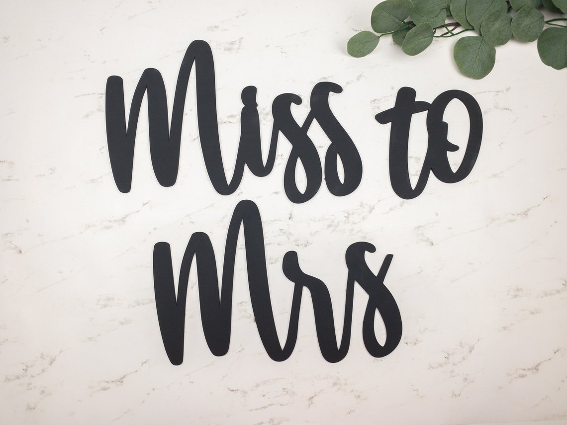 Miss to Mrs Sign Miss to Mrs Backdrop Bridal Shower Wood | Etsy