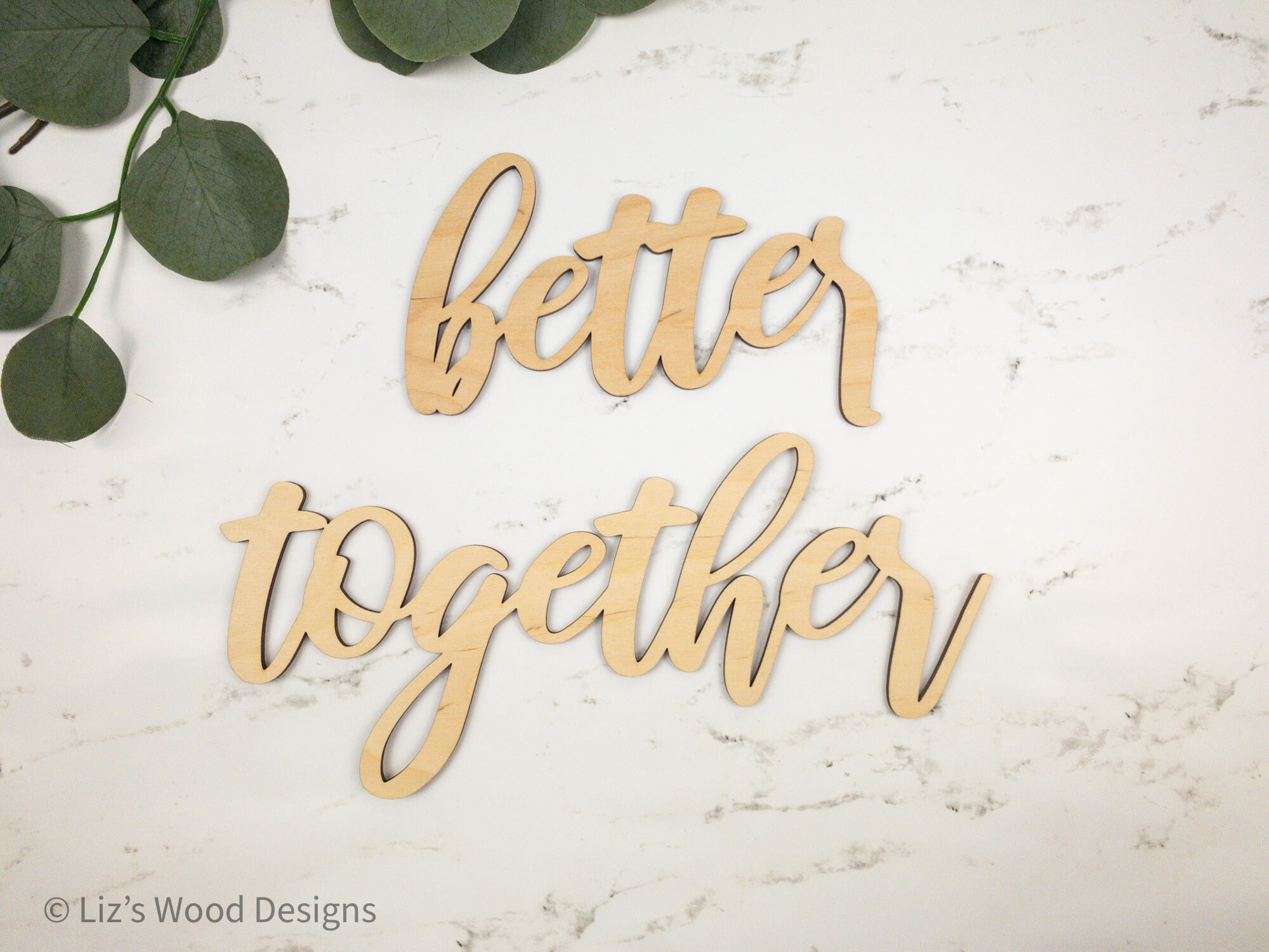 Better Together Wood Sign Wood Cut Out Sign Wood Bedroom | Etsy