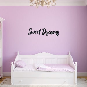 Sweet Dreams Sign, Sweet Dreams Wood Sign, Sign Above Bed Decor, Large ...