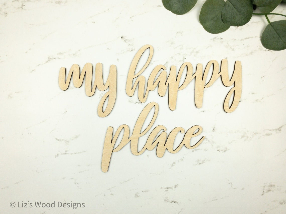 My Happy Place Sign Modern Farmhouse Wall Decor Farmhouse | Etsy