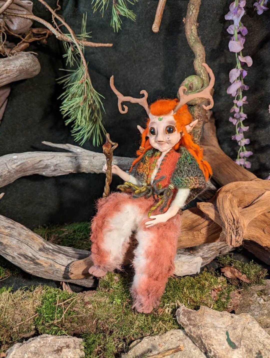 Faun Faun Woman Faun Figure Satyr Shaman - Etsy