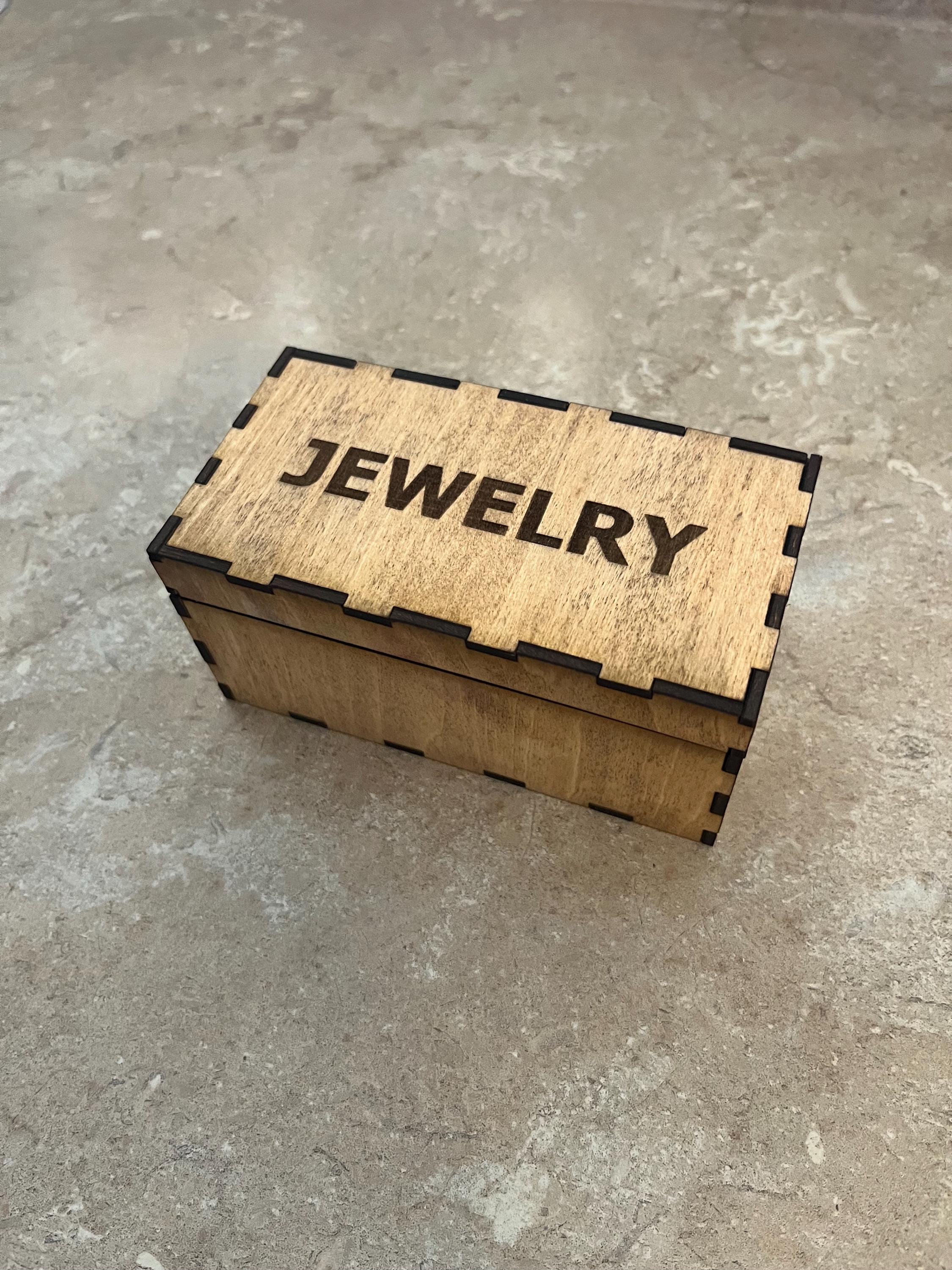 Custom Laser-cut Basswood Box - Personalized Jewelry, Dice, or Card Box ...