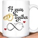 14th Wedding Anniversary Gift for Him and Her, 14th Anniversary Mug for ...