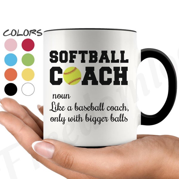 Softball Coffee Mug - Etsy