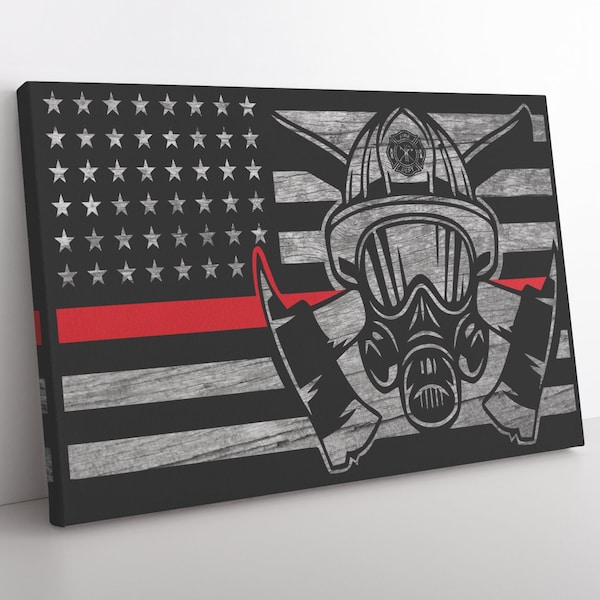 Firefighter Custom Canvas - Etsy