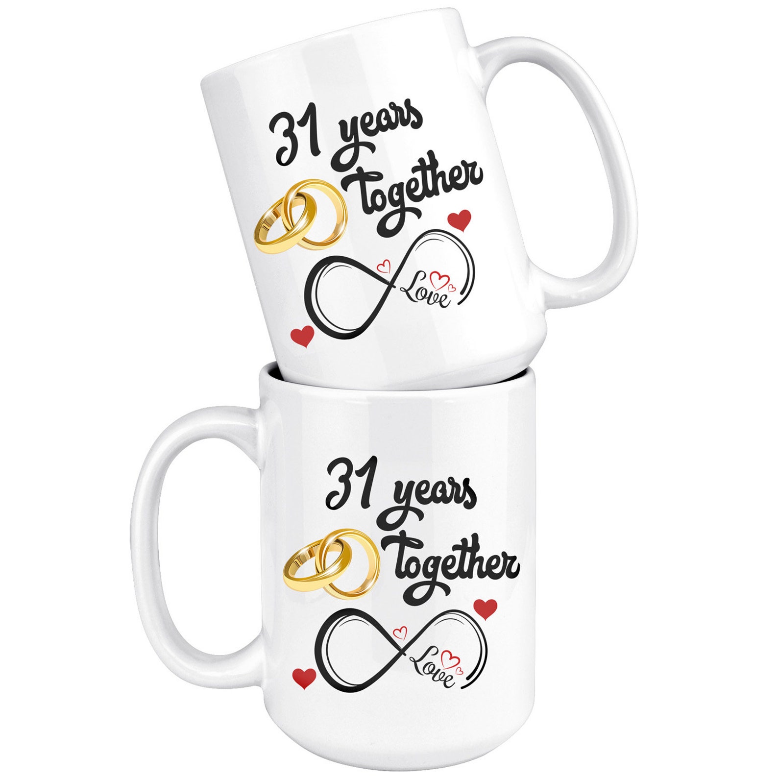 31st Wedding Anniversary Gift for Him and Her, 31st Anniversary Mug for ...
