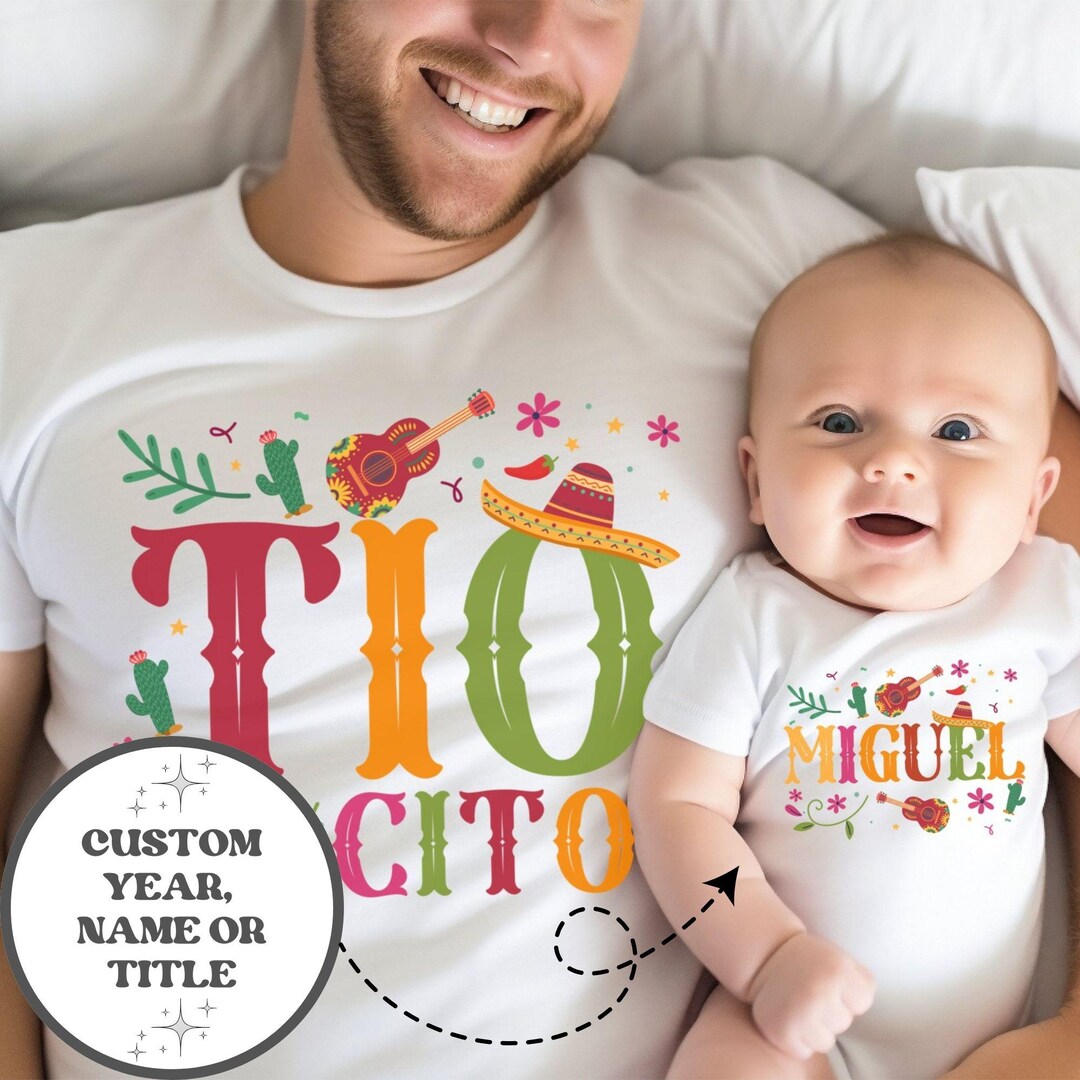 Tio Tia Personalized 1st 2nd 3rd Mexican Birthday Party Shirt, Three ...
