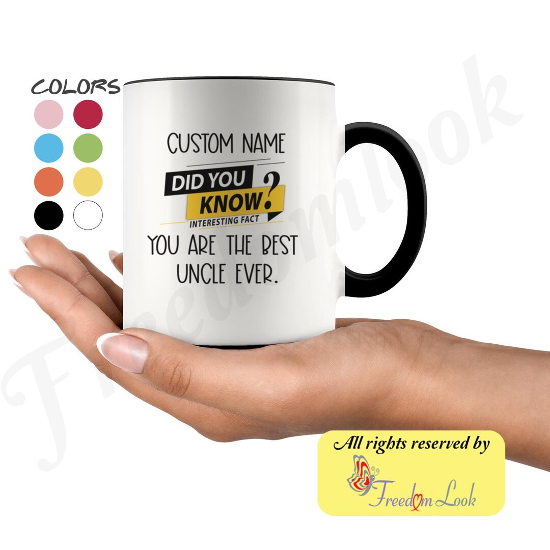 Uncle Coffee Mug, Uncle Personalized Gifts, Best Uncle Birthday Gift ...