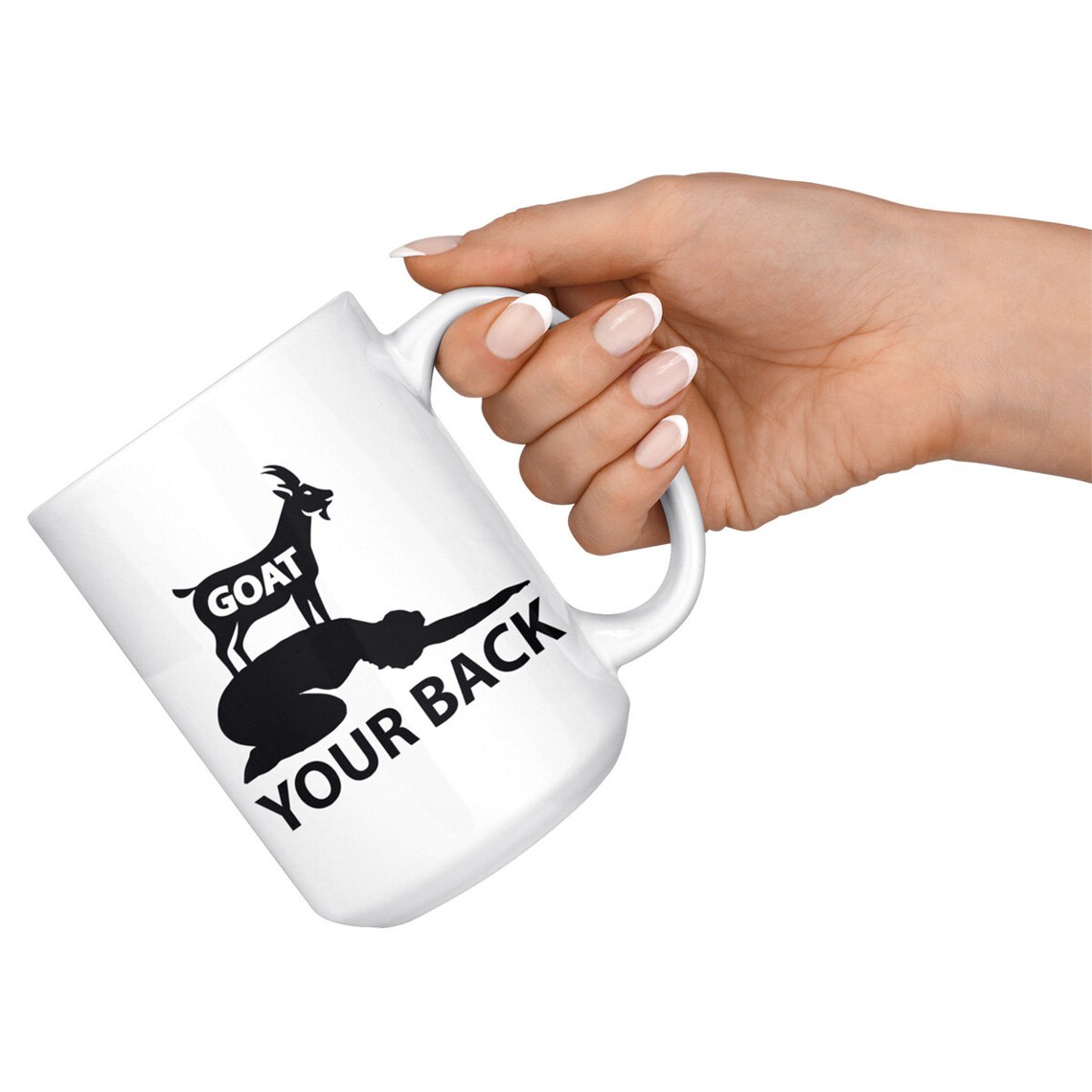 Funny Goat Your Back Mug, I Love Goats Coffee Cup, Funny Goat Yoga ...