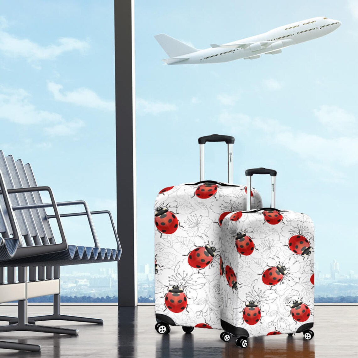 Ladybug Luggage Suitcase Cover Ladybird Gift Item Luggage - Etsy