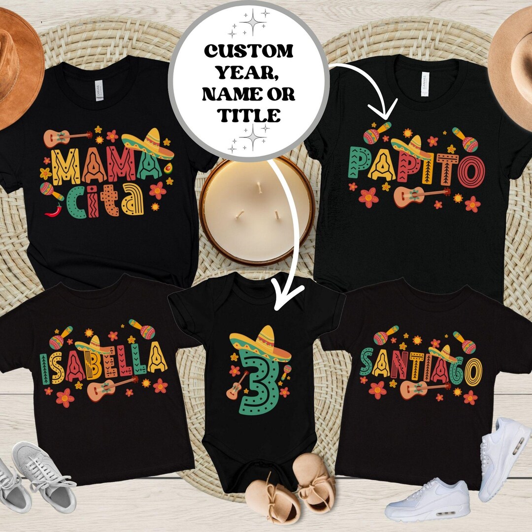 Personalized Three Esta Mexican Birthday Party Shirt, 1st 2nd 3rd ...