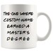Personalized Master's Degree Graduation Mug, College Master's Degree ...