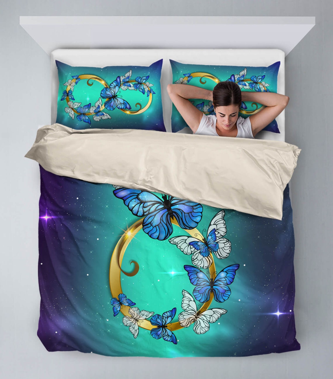 Butterfly Infinity Bedding Duvet Cover Set for Kids and | Etsy