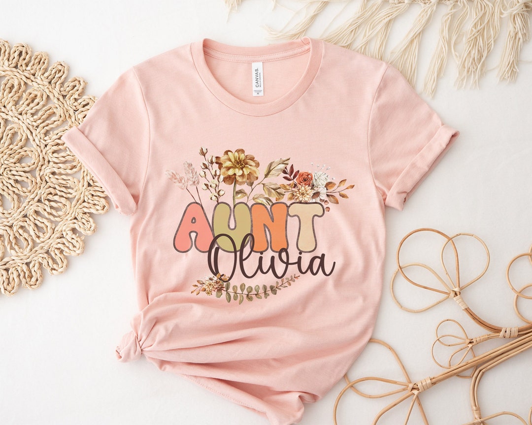 Personalized Aunt Vintage Style Shirt, Custom New Aunt to Be Tshirt ...