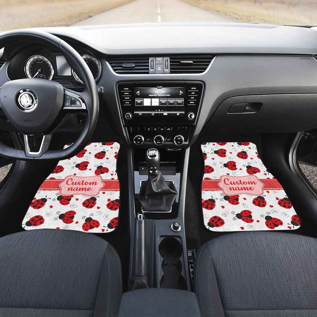 Personalized Ladybug Love Front and Back Car Mats, Ladybird Car Floor ...