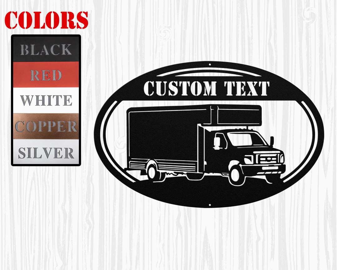 Custom Smart Delivery Truck Van Metal Sign, Personalize Refrigerated ...