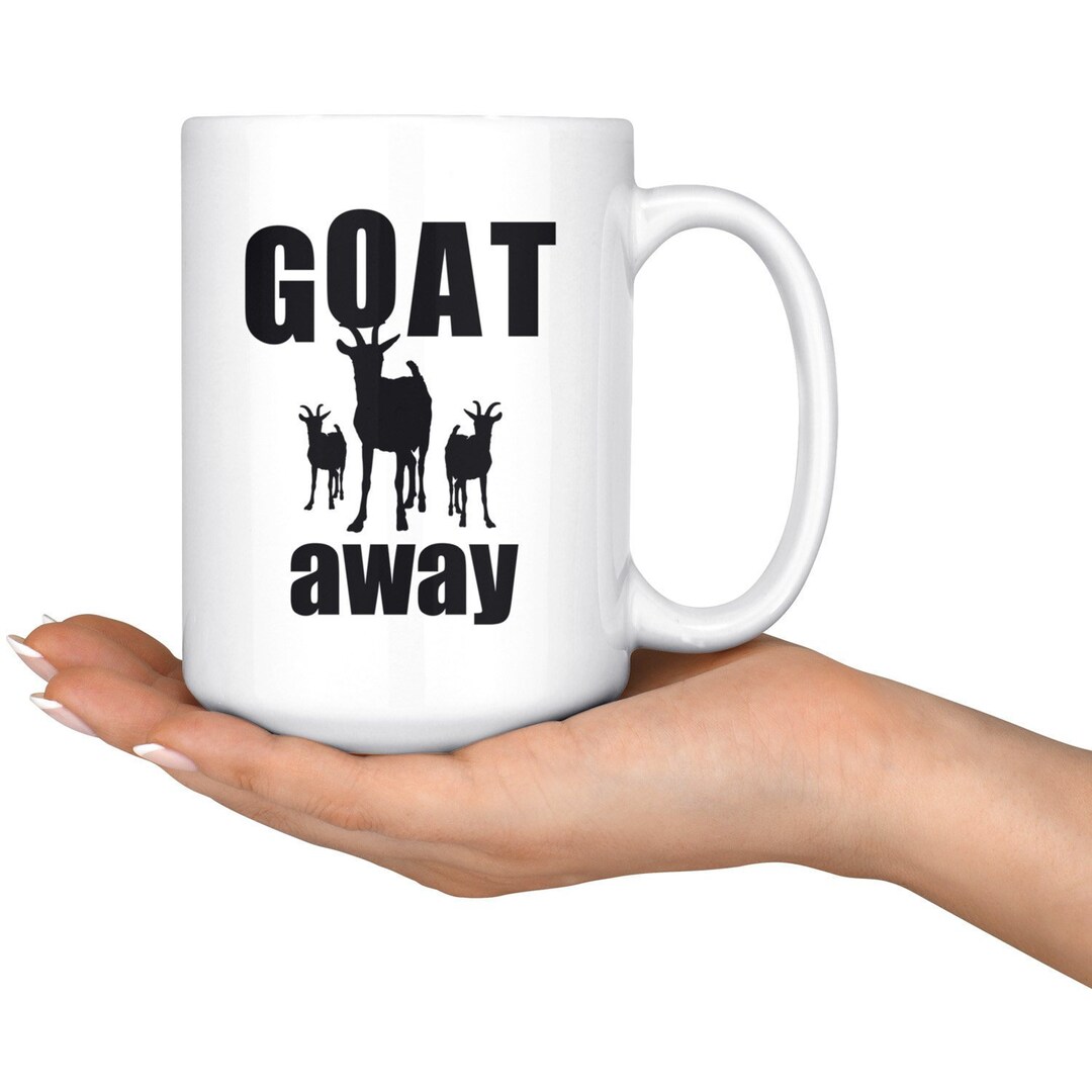 Goat Away Coffee Mug, Goat Lover Gift, Funny Cute Goats Silhouette, I ...