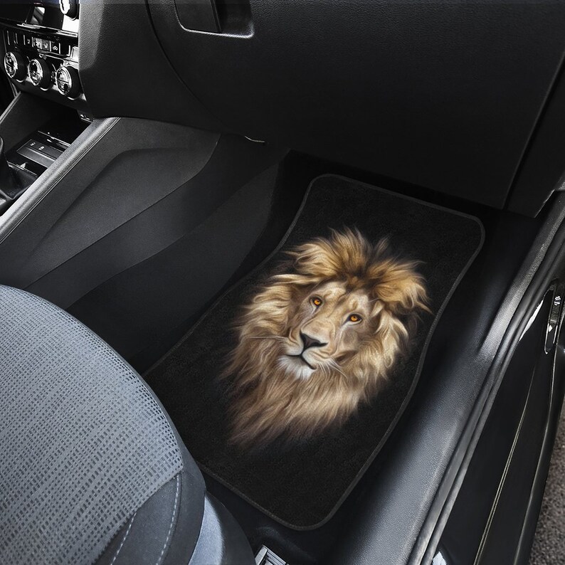 Lion Head Front and Back Car Mats Lion Car Floor Mats Set - Etsy