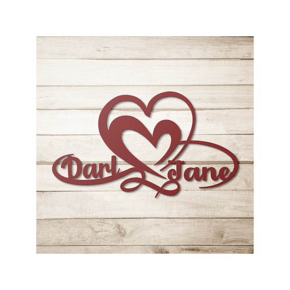 Metal Personalized Love Sign Custom Infinity Symbol With | Etsy