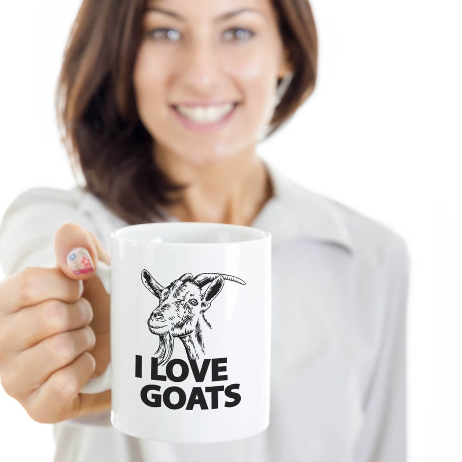 I Love Goats Mug Goat Head Coffee Cup Unique Goat Farmer - Etsy