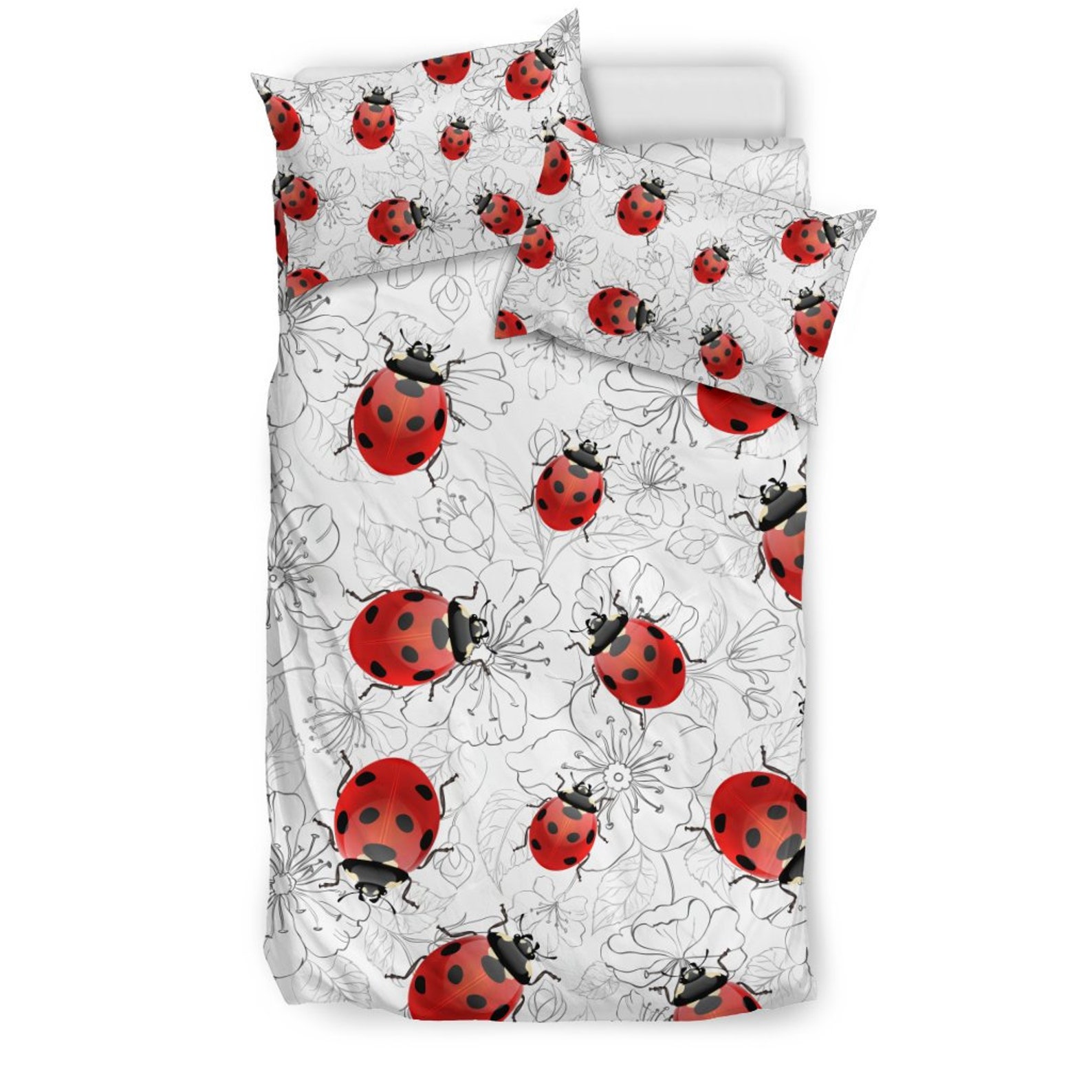 Realistic Ladybug Pattern Bedding Duvet Cover for Kids and - Etsy