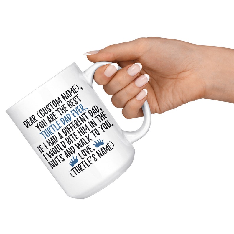 Personalized Turtle Dad Mug Turtle Men Gifts Turtle Daddy | Etsy