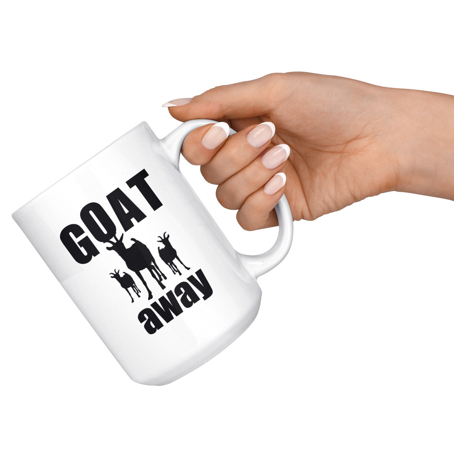 Goat Away Coffee Mug, Goat Lover Gift, Funny Cute Goats Silhouette, I ...