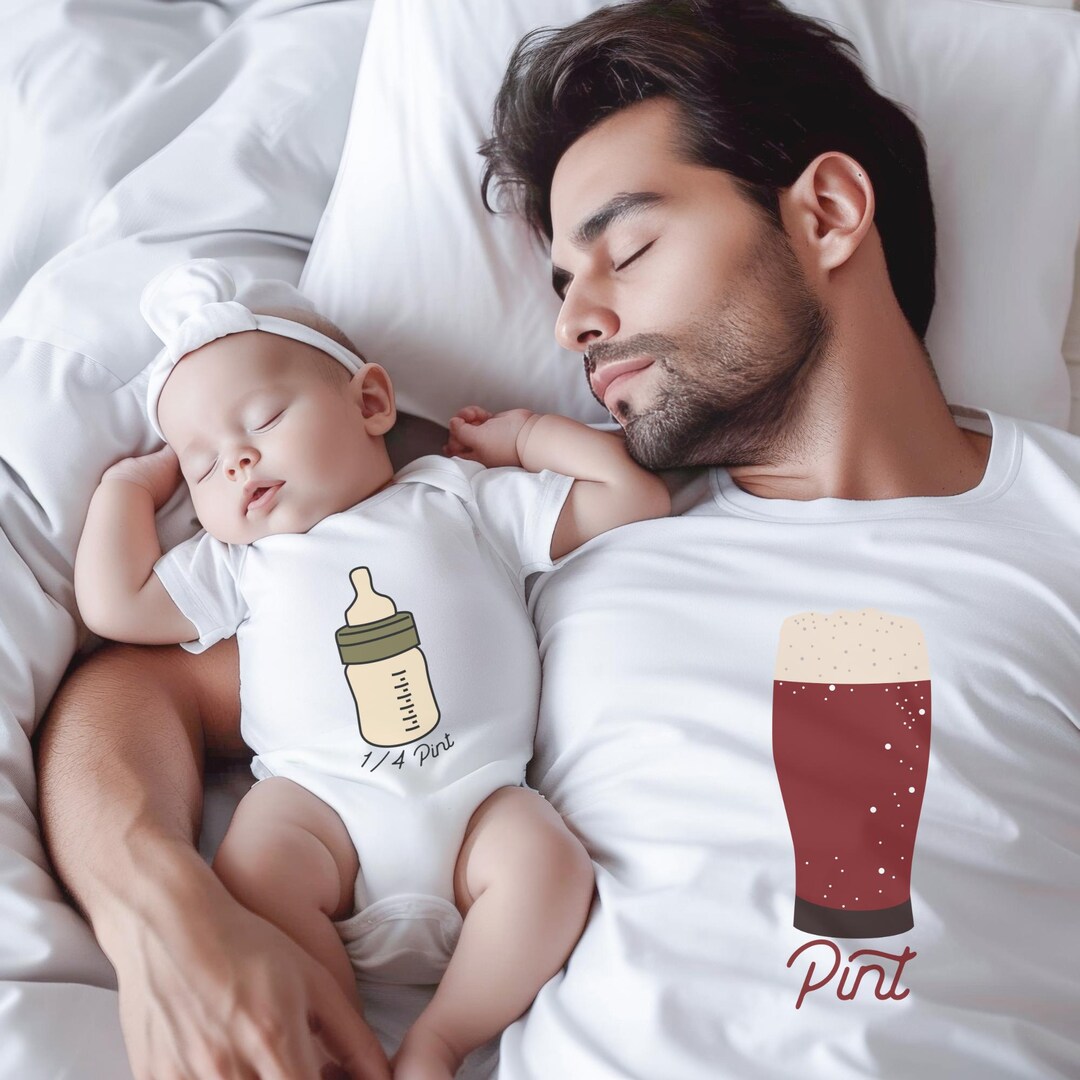 Pint and Quarter Pint Shirts Daddy and Me Outfit, Funny New Dad With ...