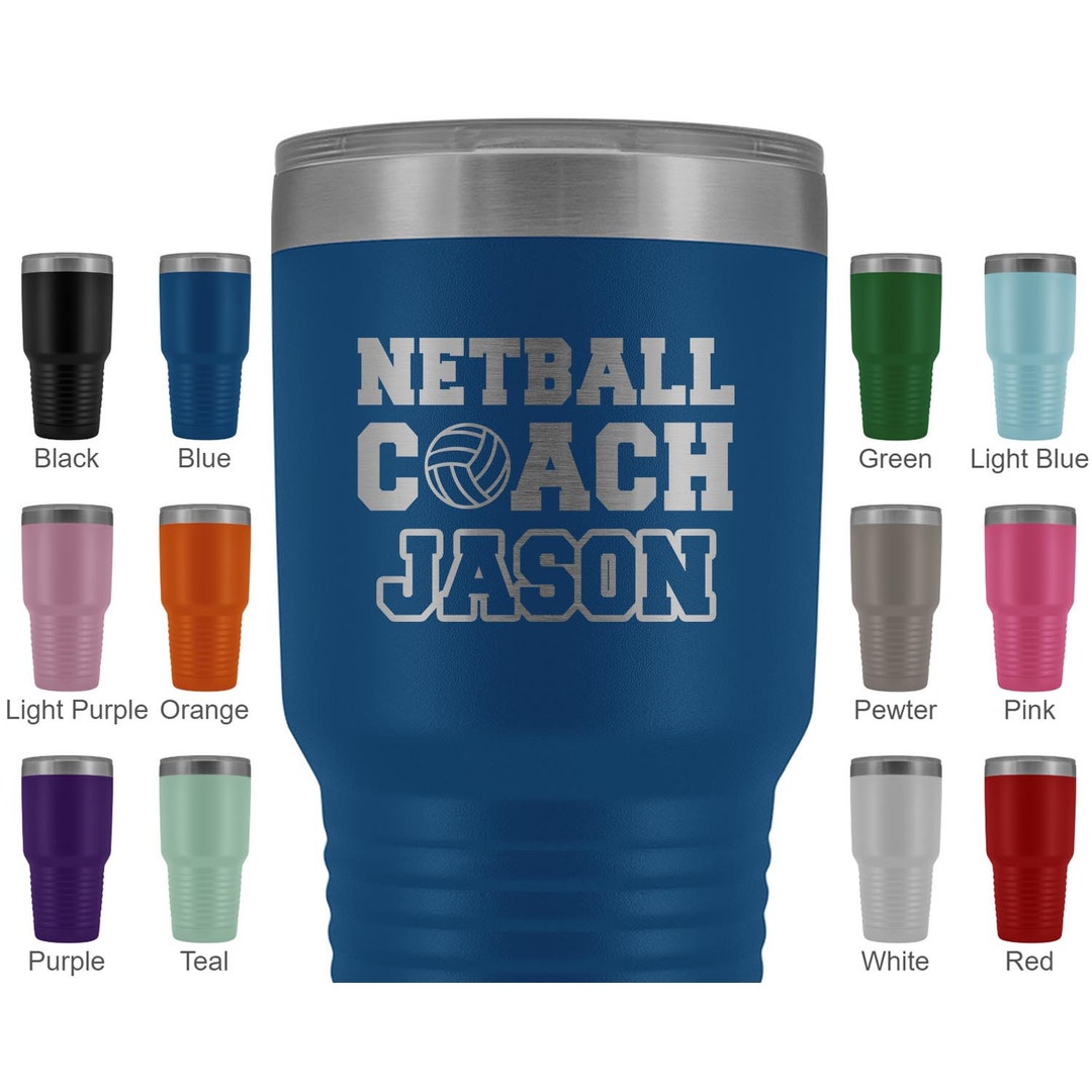 Personnalisé Netball Coach Birthday Gift Tumbler Hommes et femmes ...