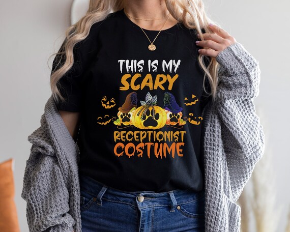 This is My Scary Receptionist Costume Shirt Funny Halloween - Etsy