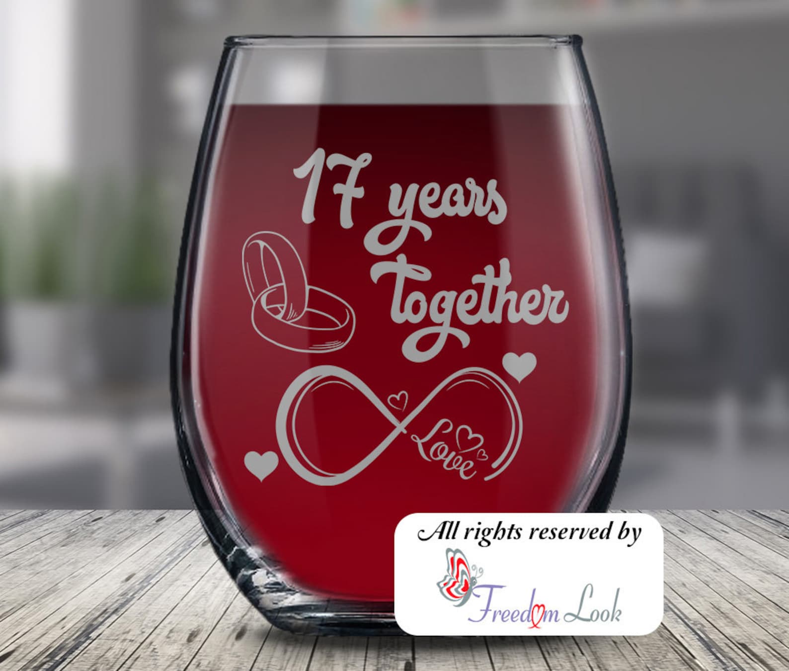17th Wedding Anniversary Gift for Him and Her Married for 17 - Etsy