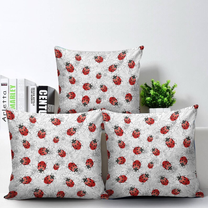 Ladybug Pillow Ladybug Lady Bug Cushion Lover Gift Pretty | Etsy