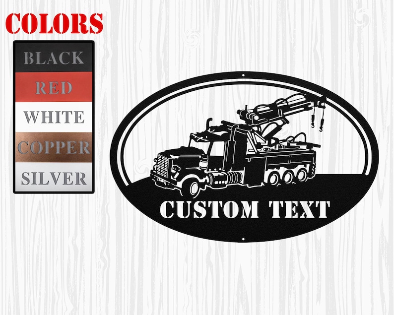 Personalize Tow Truck Sign Custom Metal Tow Truck Sign Truck - Etsy