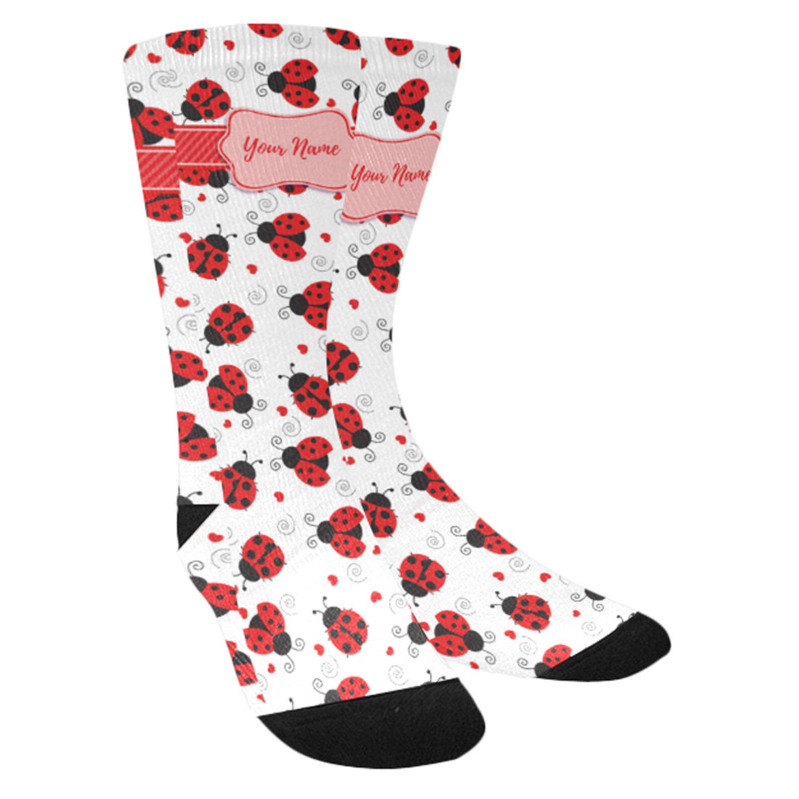 Personalized Cozy Ladybug Patterned Socks Cute Women and | Etsy