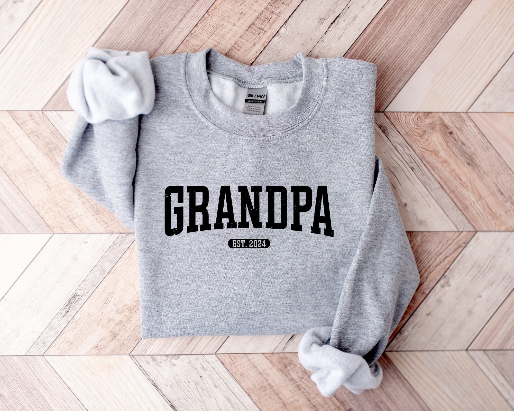 Customized Grandma & Grandpa Matching Sweatshirt, Est 2025 Tees for ...