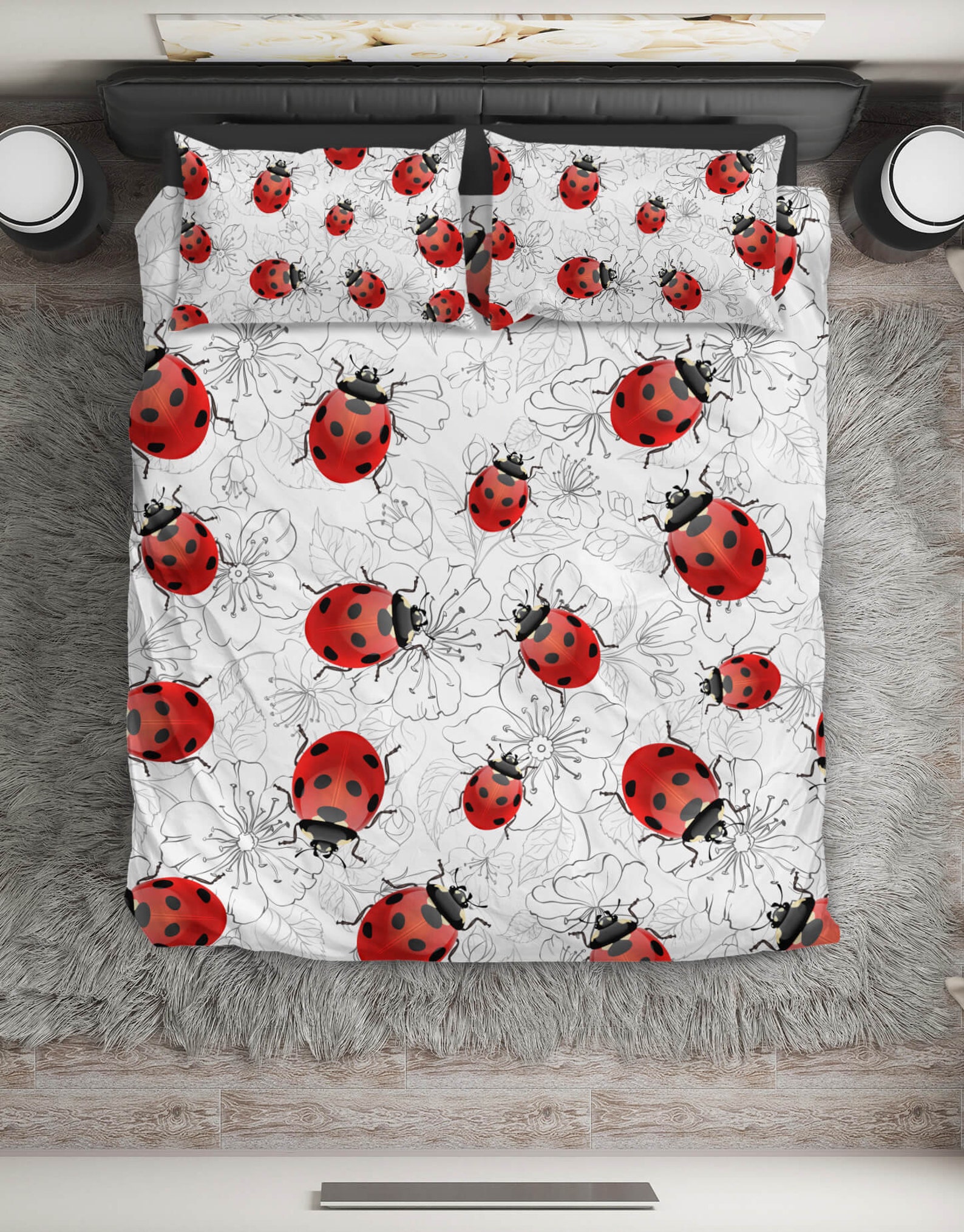 Realistic Ladybug Pattern Bedding Duvet Cover for Kids and - Etsy