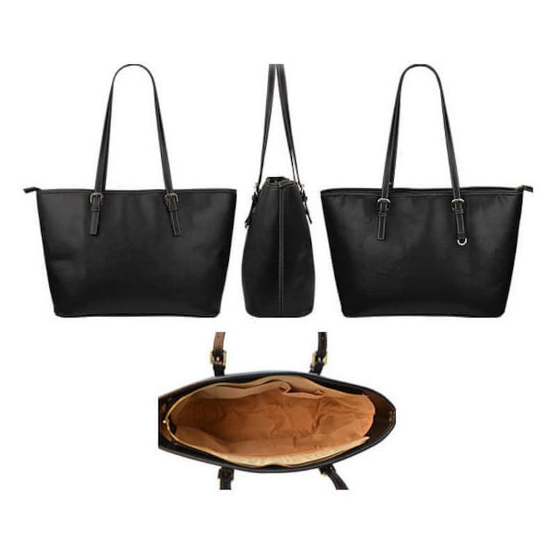 Personalized Ladybug Book Shopping PU Leather Tote Bag - Etsy