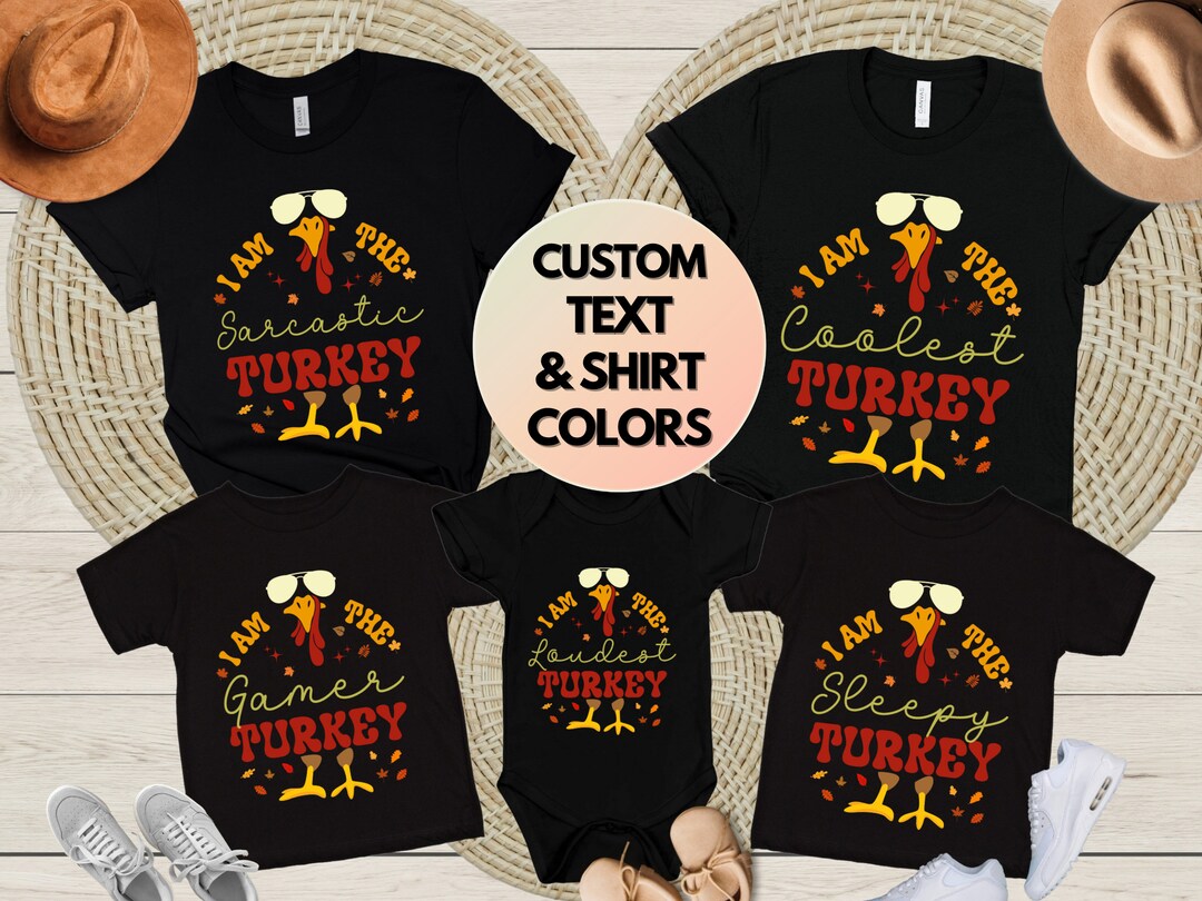 Personalized Thanksgiving Turkey Unique Family Matching Shirt, Funny ...