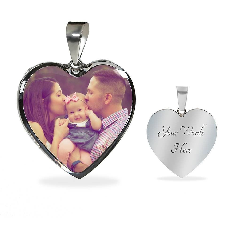 Personalized Family Custom Engraved Pendant Necklace, Baby Photo ...