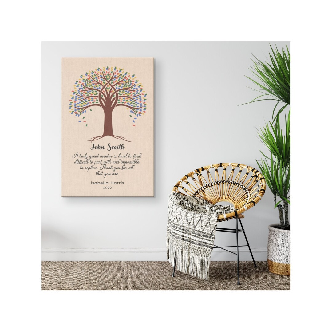 Personalized Mentor Tree of Life, Appreciation Message Canvas ...