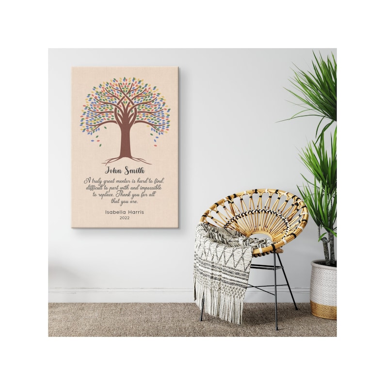 Personalized Mentor Tree of Life Appreciation Message Canvas - Etsy