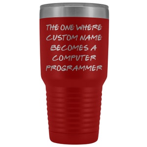 Personalized Computer Programmer Tumbler, Programmer Promotion Present ...