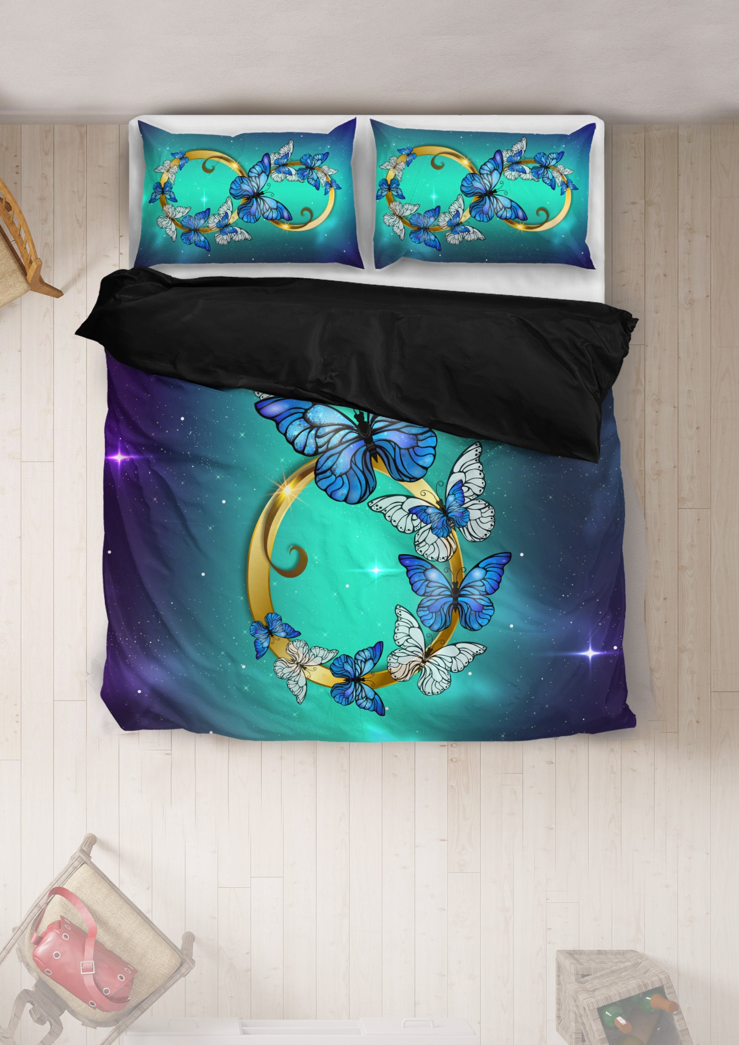 Butterfly Infinity Bedding Duvet Cover Set for Kids and | Etsy