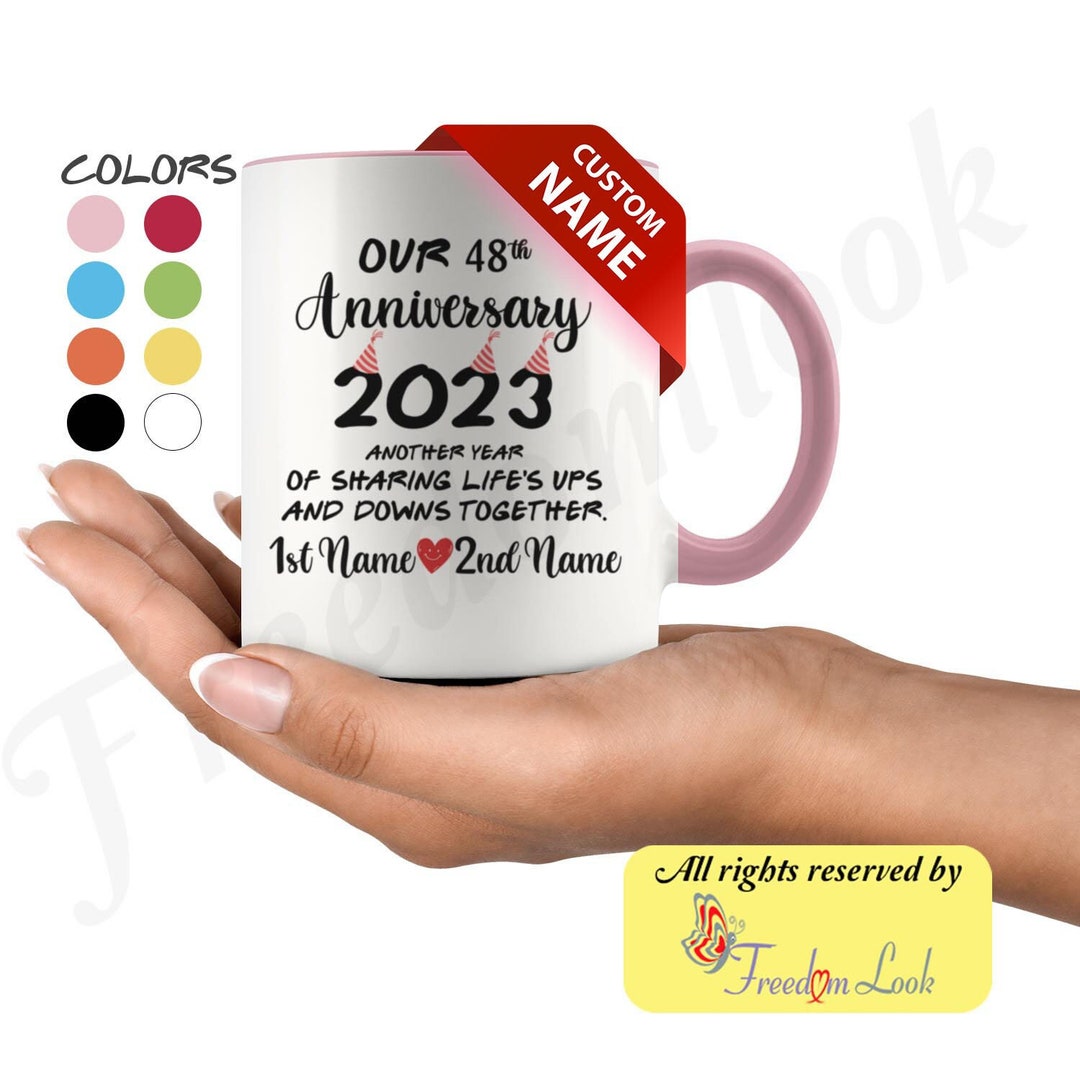 Personalized 48th Wedding Anniversary Gift for Him and Her, Forty-eight ...