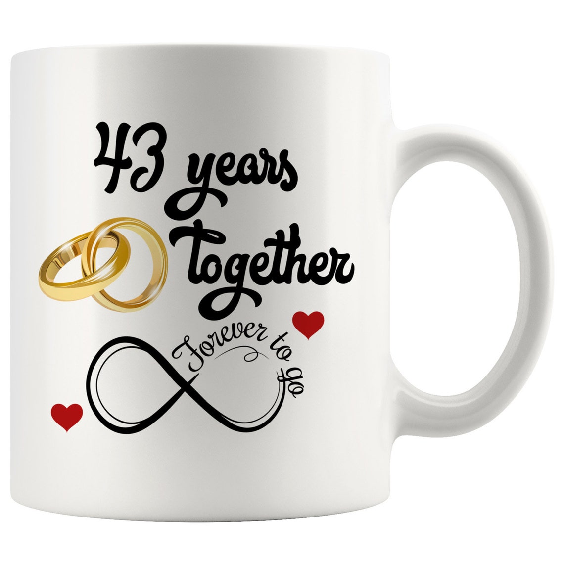 43rd Wedding Anniversary Gift for Him and Her Married for 43 - Etsy