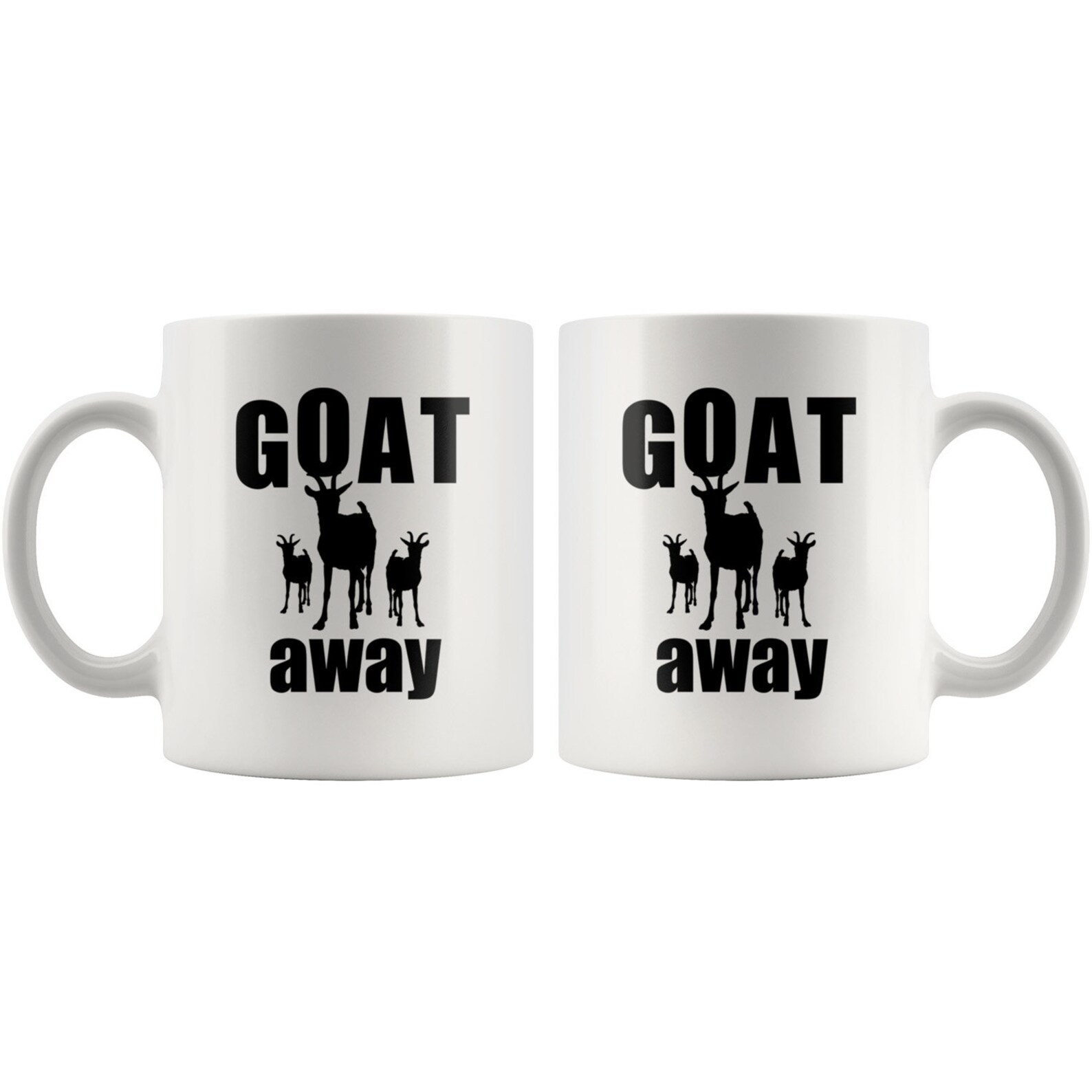 Goat Away Coffee Mug, Goat Lover Gift, Funny Cute Goats Silhouette, I ...